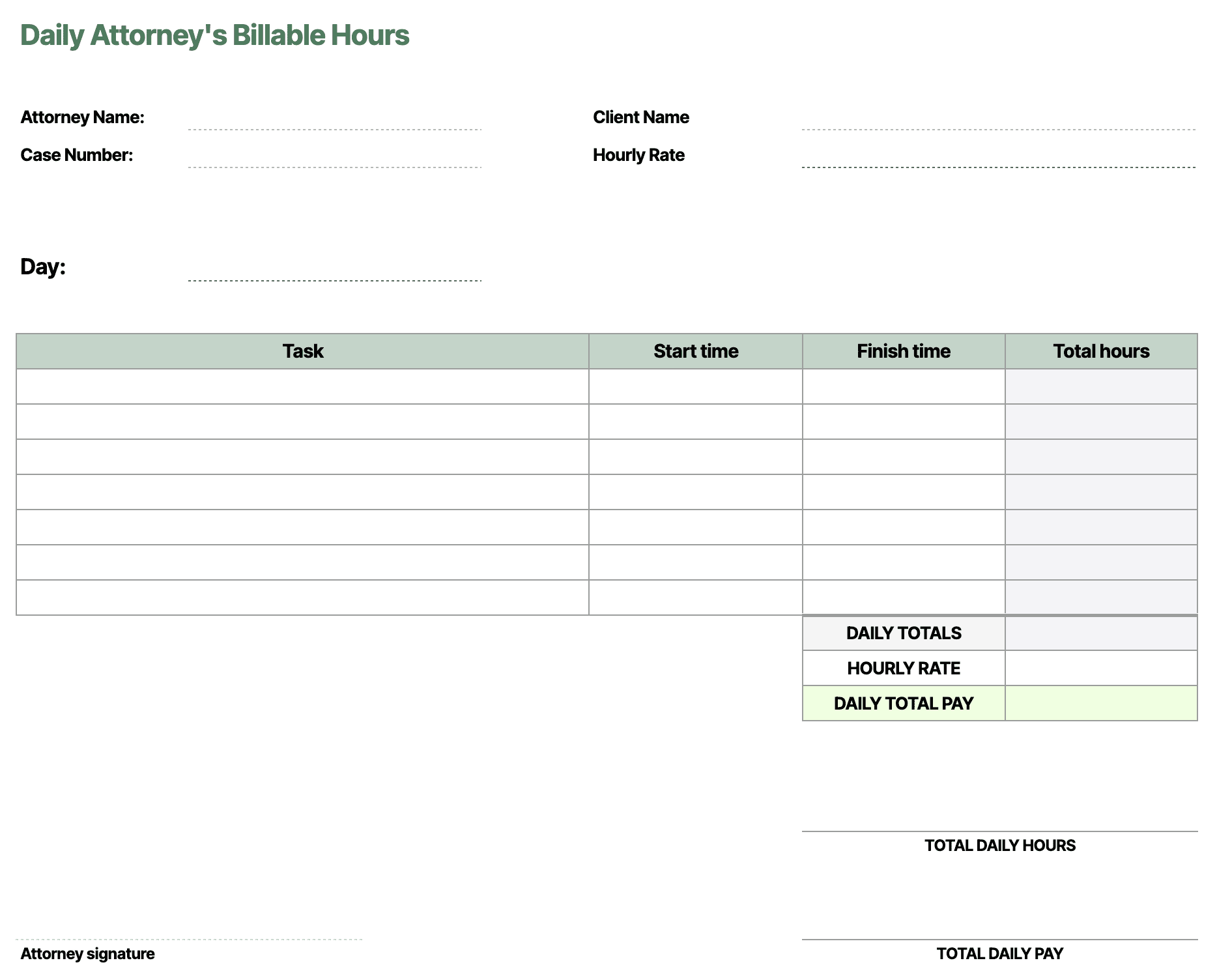 Free Billable Hours Chart [TEMPLATES] - EARLY